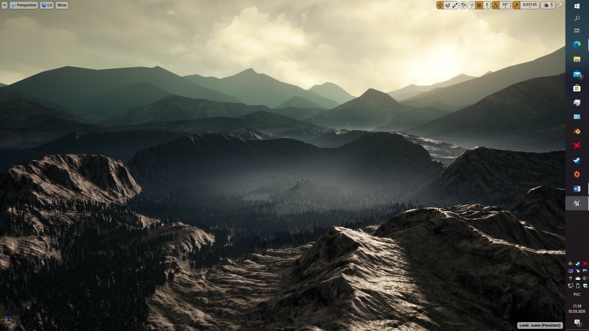 ArtStation - My first big Unreal scene. Landscape.