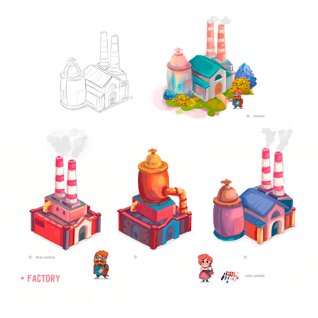 ArtStation - Art for the game "factories"