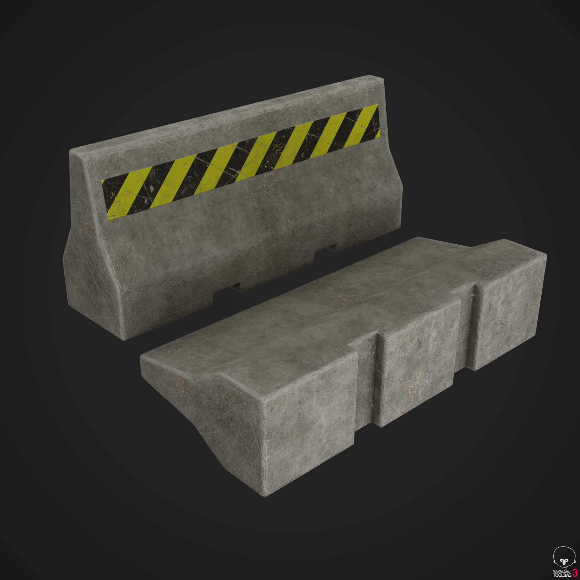 ArtStation - Jersey Barrier Variations- Game Props