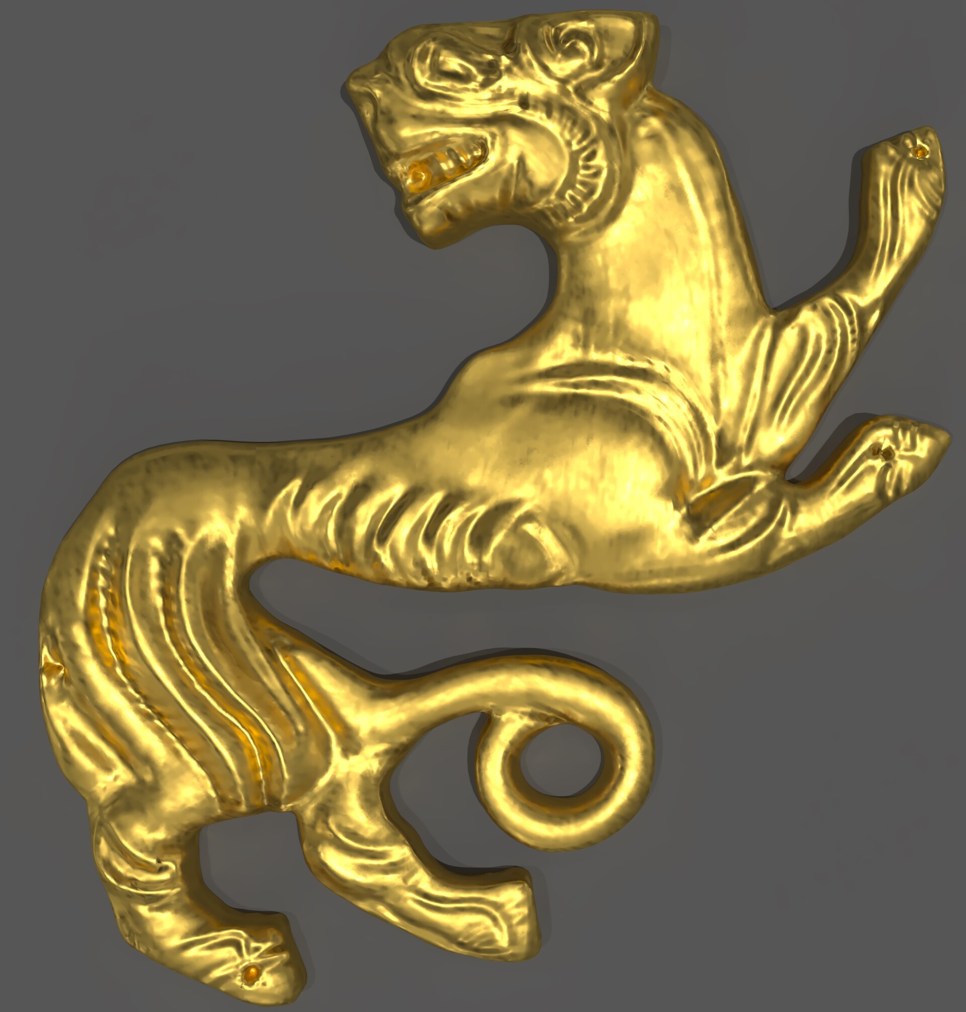 ArtStation - Badge in the form of a leopard