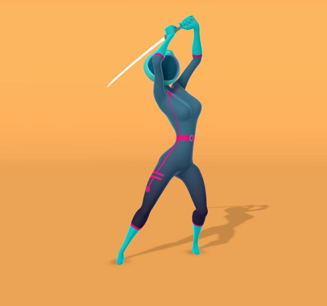 ArtStation - Samurai Sword Attack Cycle
