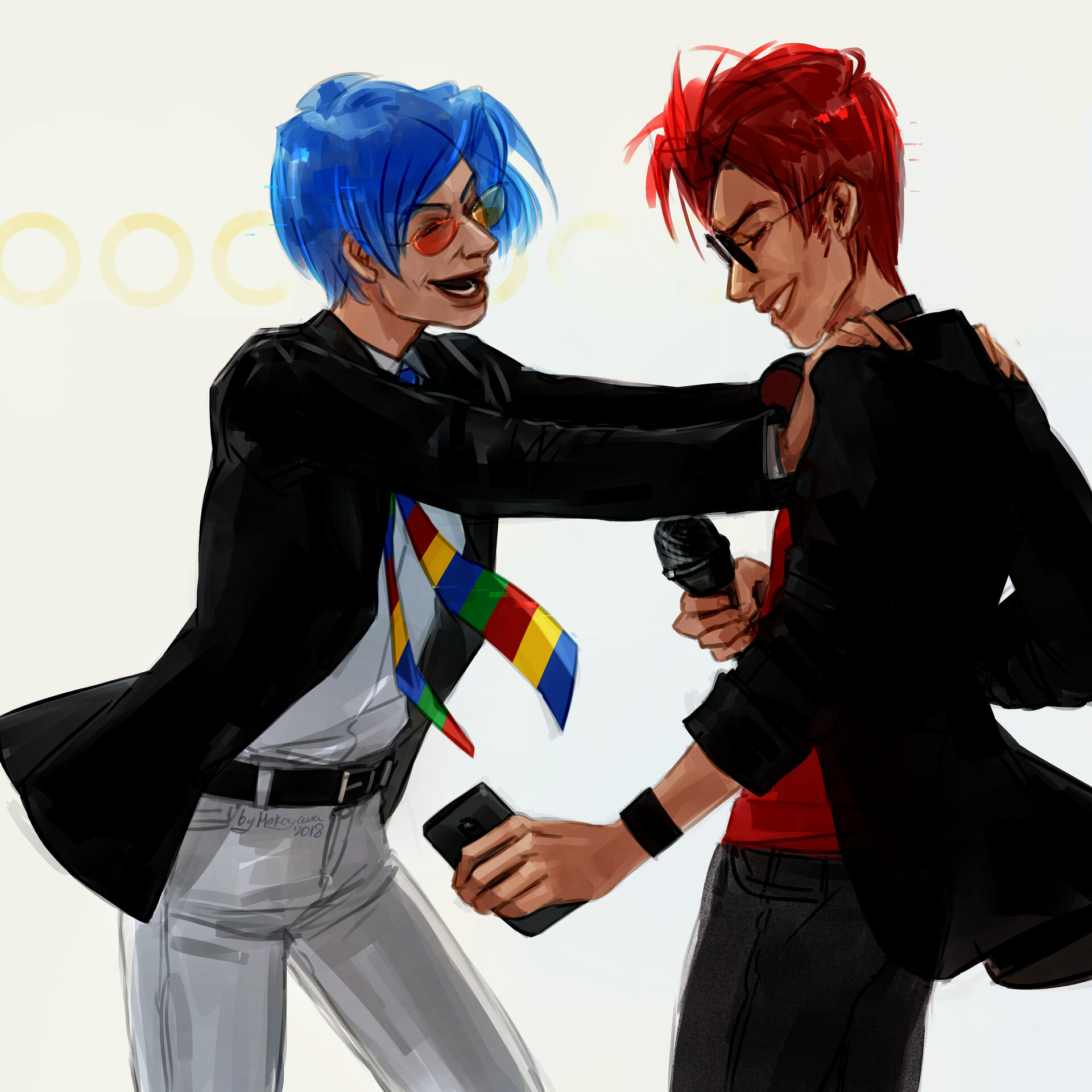 ArtStation - My boss and me - Google and YouTube humanizations