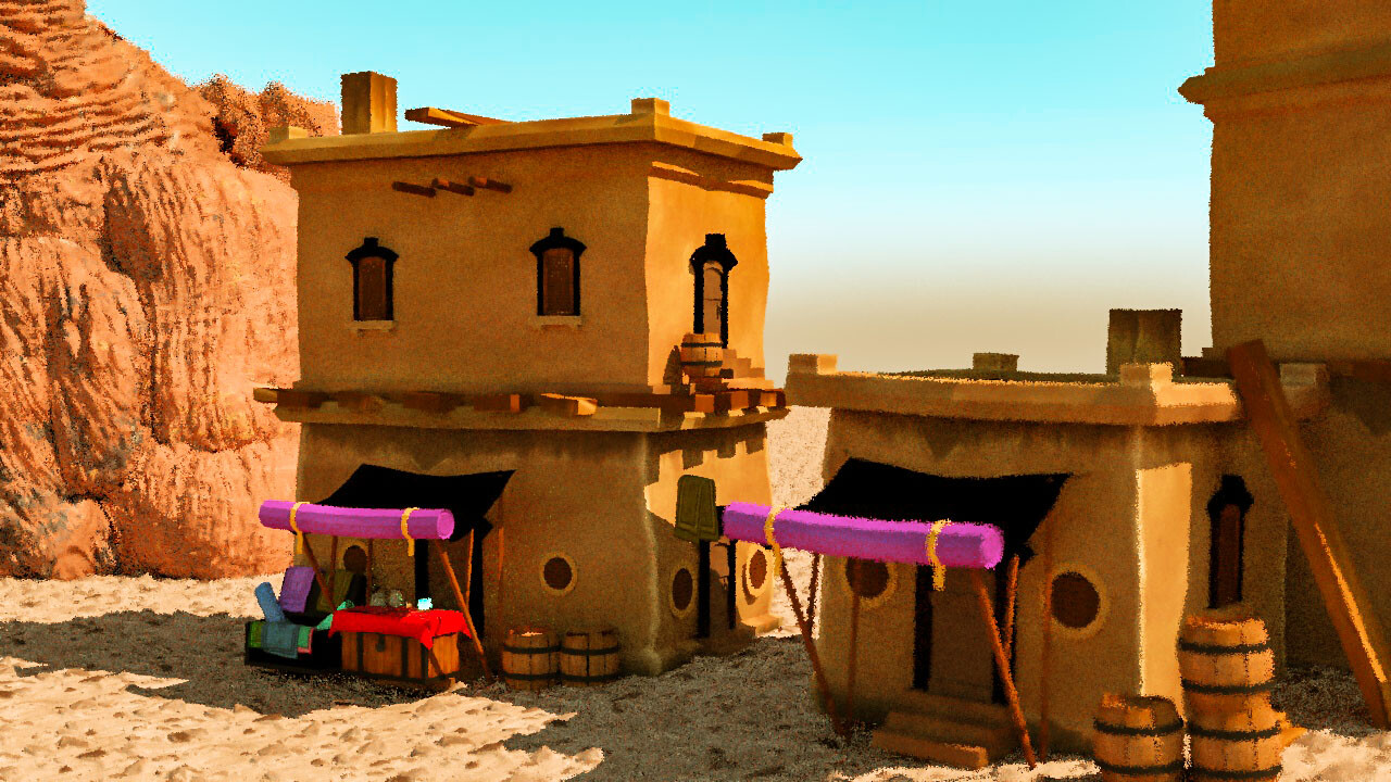 ArtStation - 3d desert environment design in process