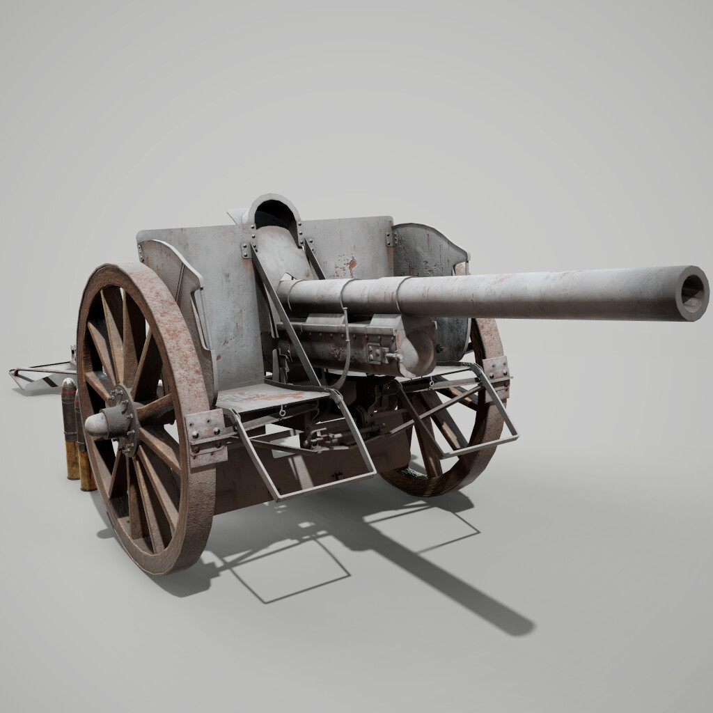 ArtStation - 7.7cm Feldkanone 16