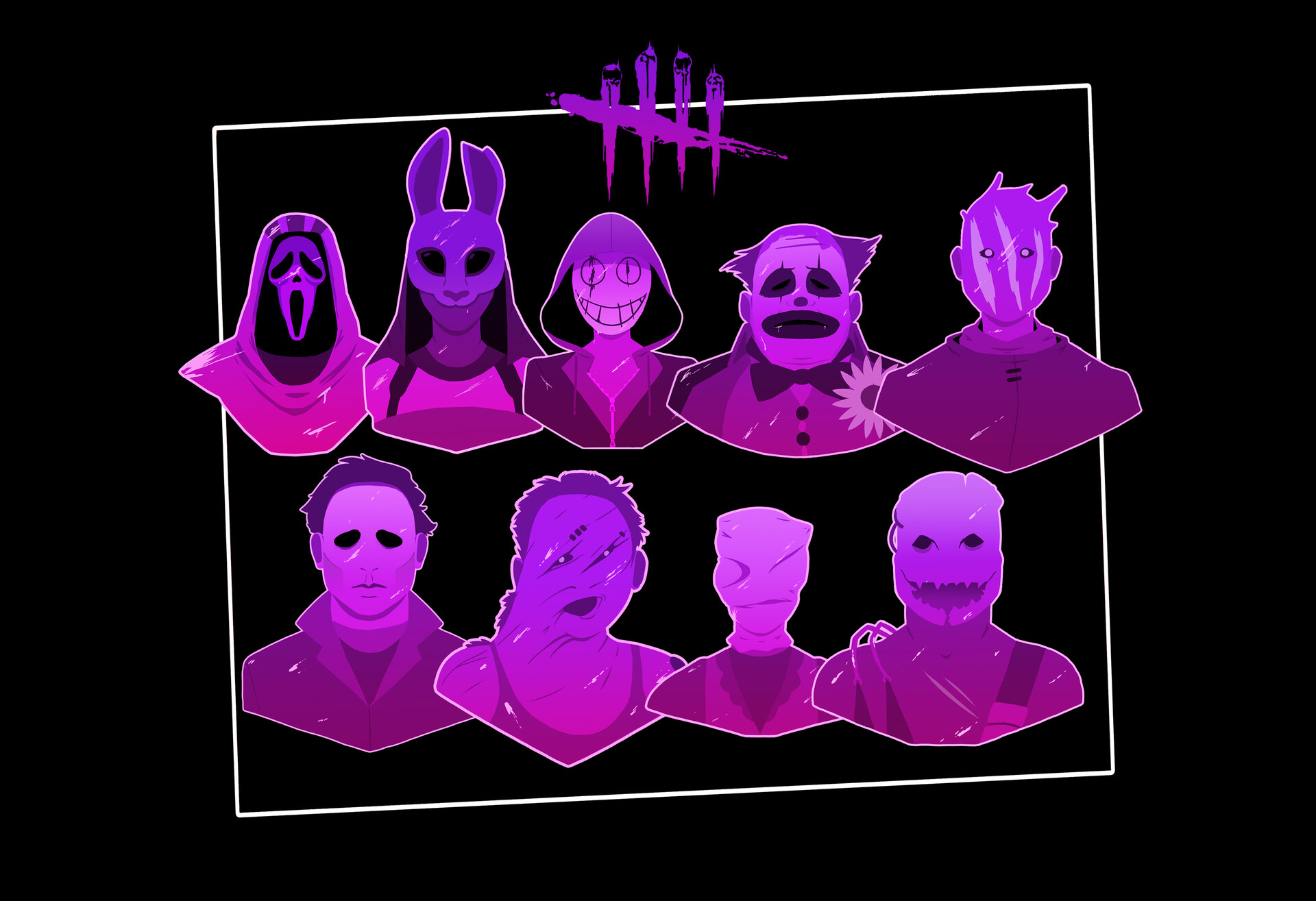 ArtStation - Dead by Daylight Fan Art Poster 🔪💜🖤💜