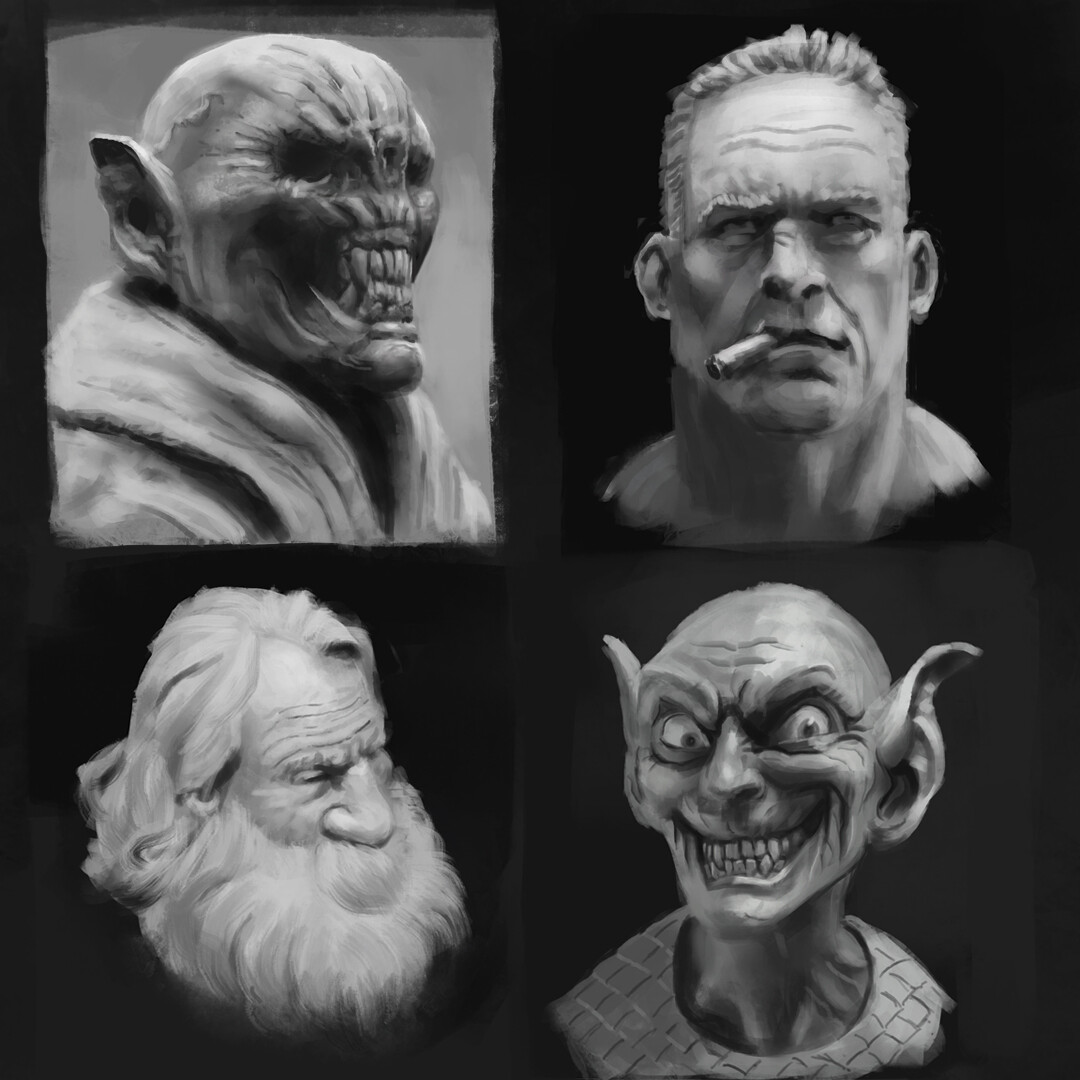 ArtStation - 50 Head Sketches