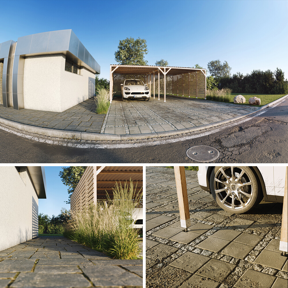 ArtStation - Carport by the house