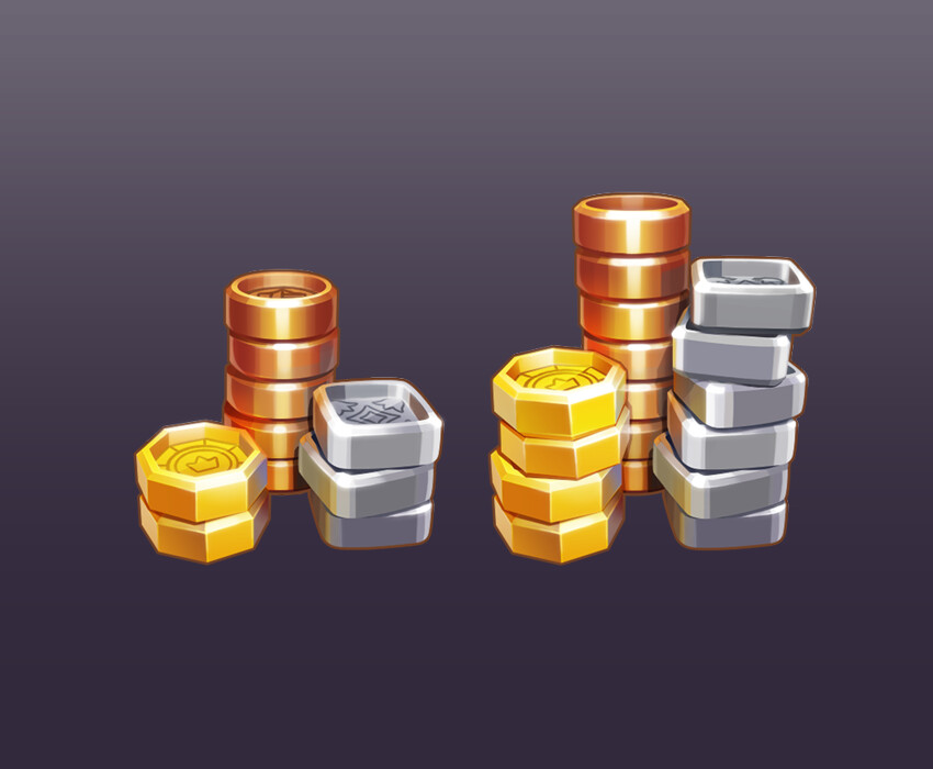 ArtStation - Coin Icons for Planet Gold Rush