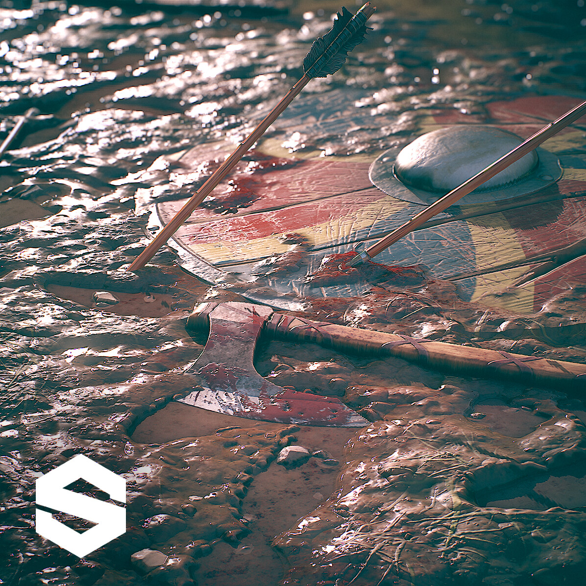 ArtStation - Battlefield ground procedural material