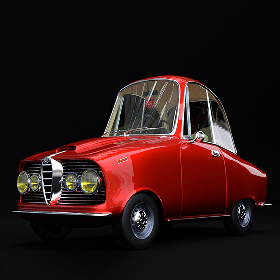 ArtStation - Cartoon Alfa Romeo Sprint