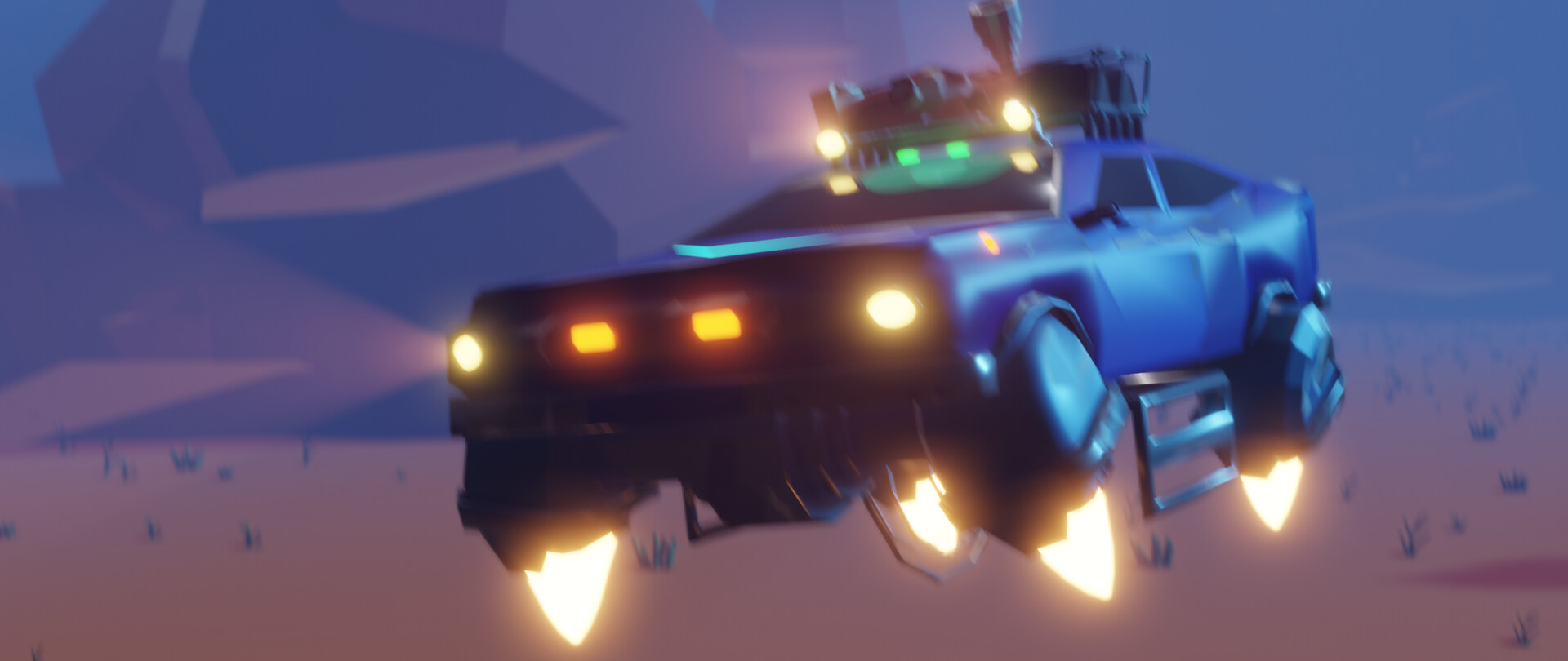 ArtStation - Sci-Fi Flying Car with Thrusters