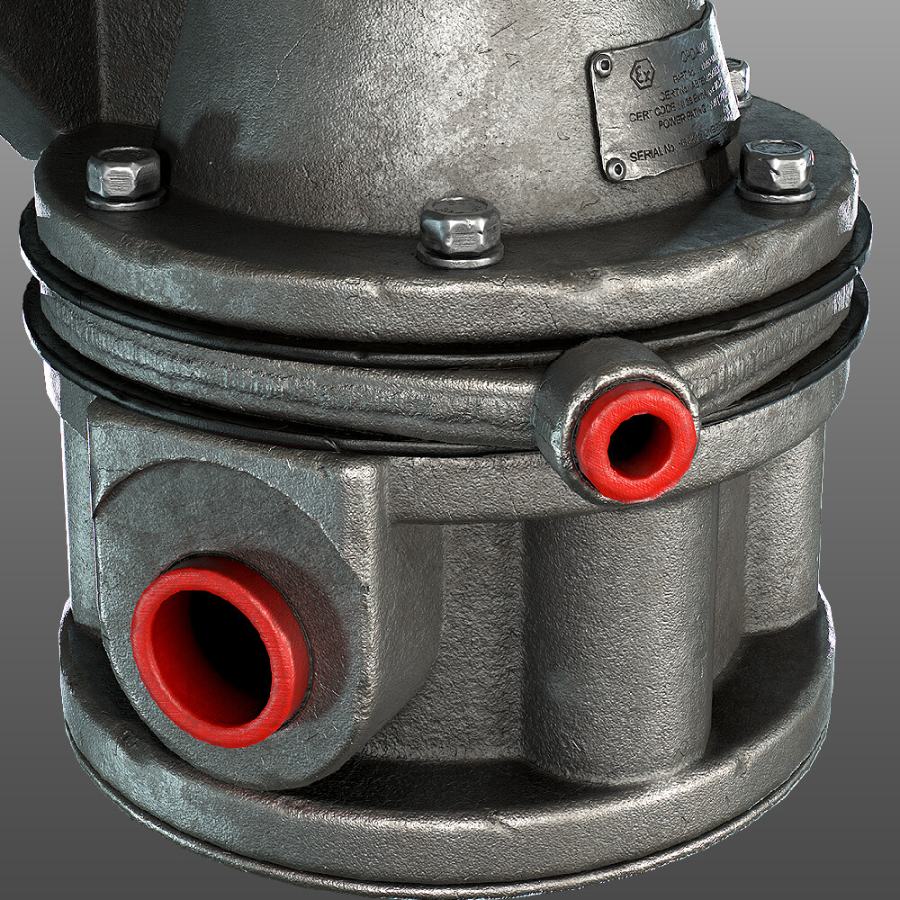ArtStation - Aircraft fuel pump, David Oroian