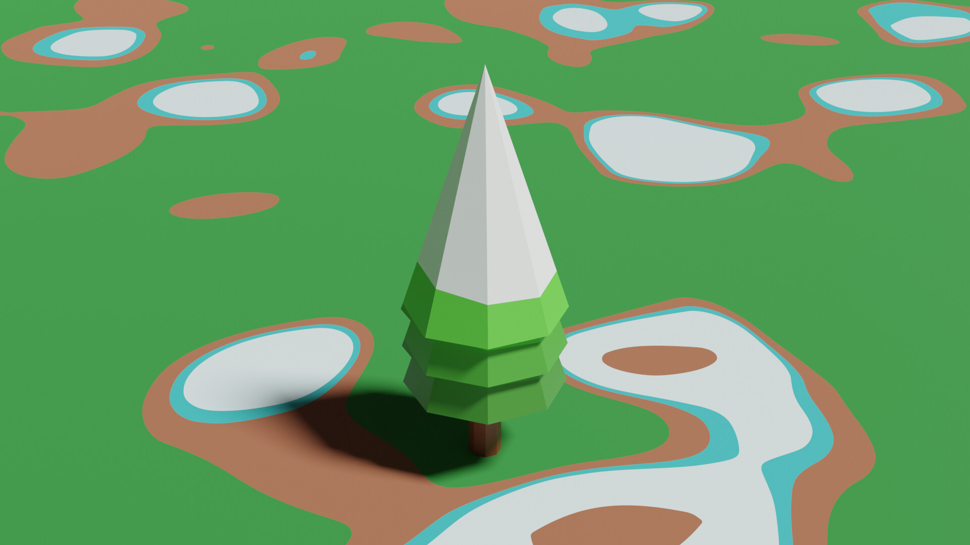 ArtStation - Low Poly Tree | 09 | Blender | Easy