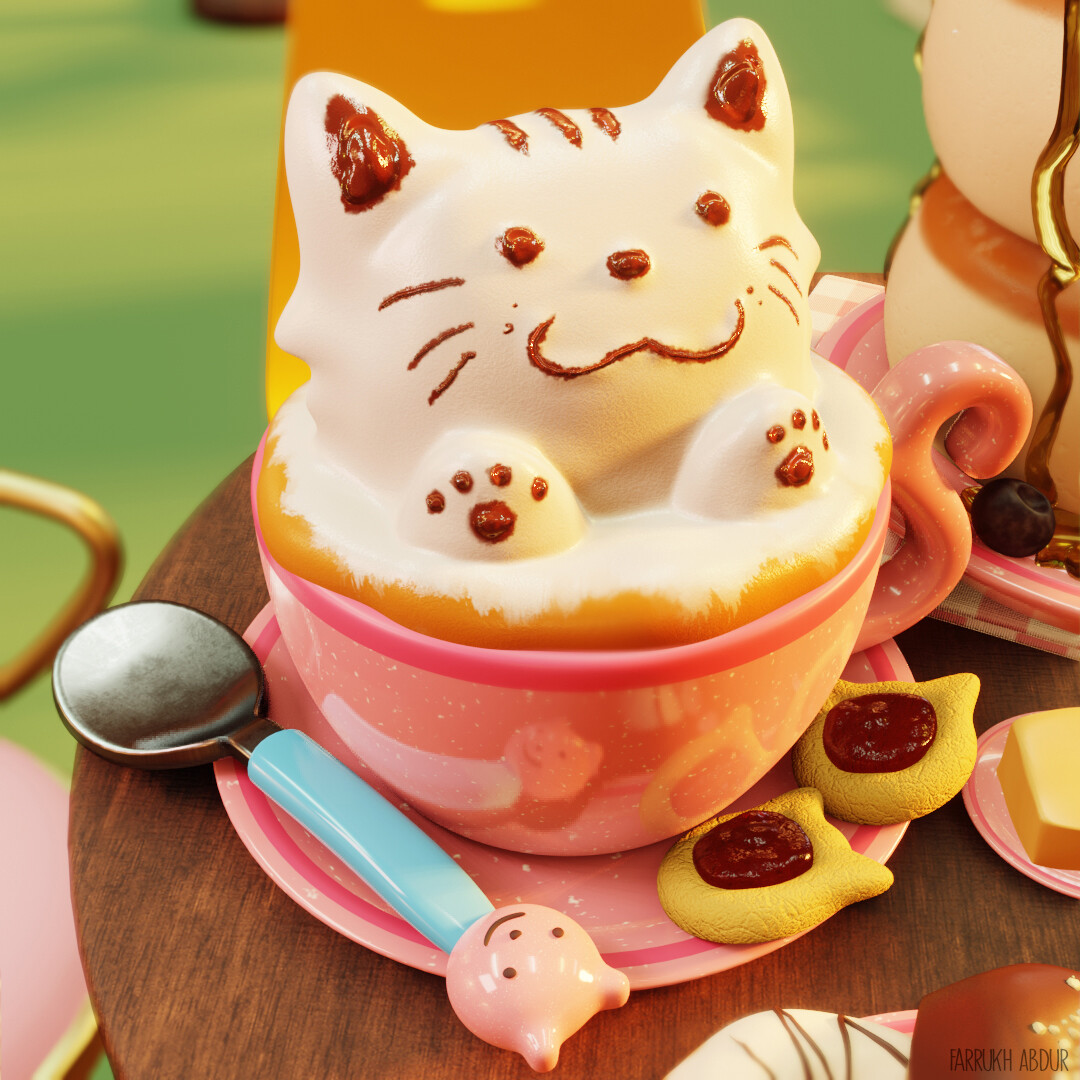 ArtStation - Latte Cat - Blender Art