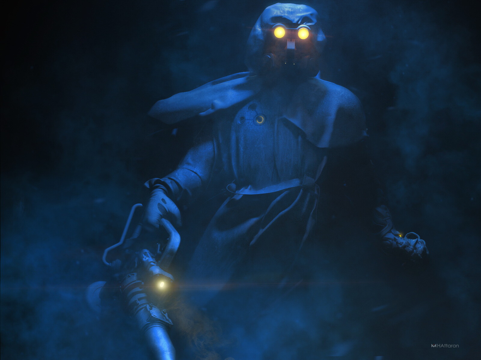 ArtStation - The sprayer man_blue #2