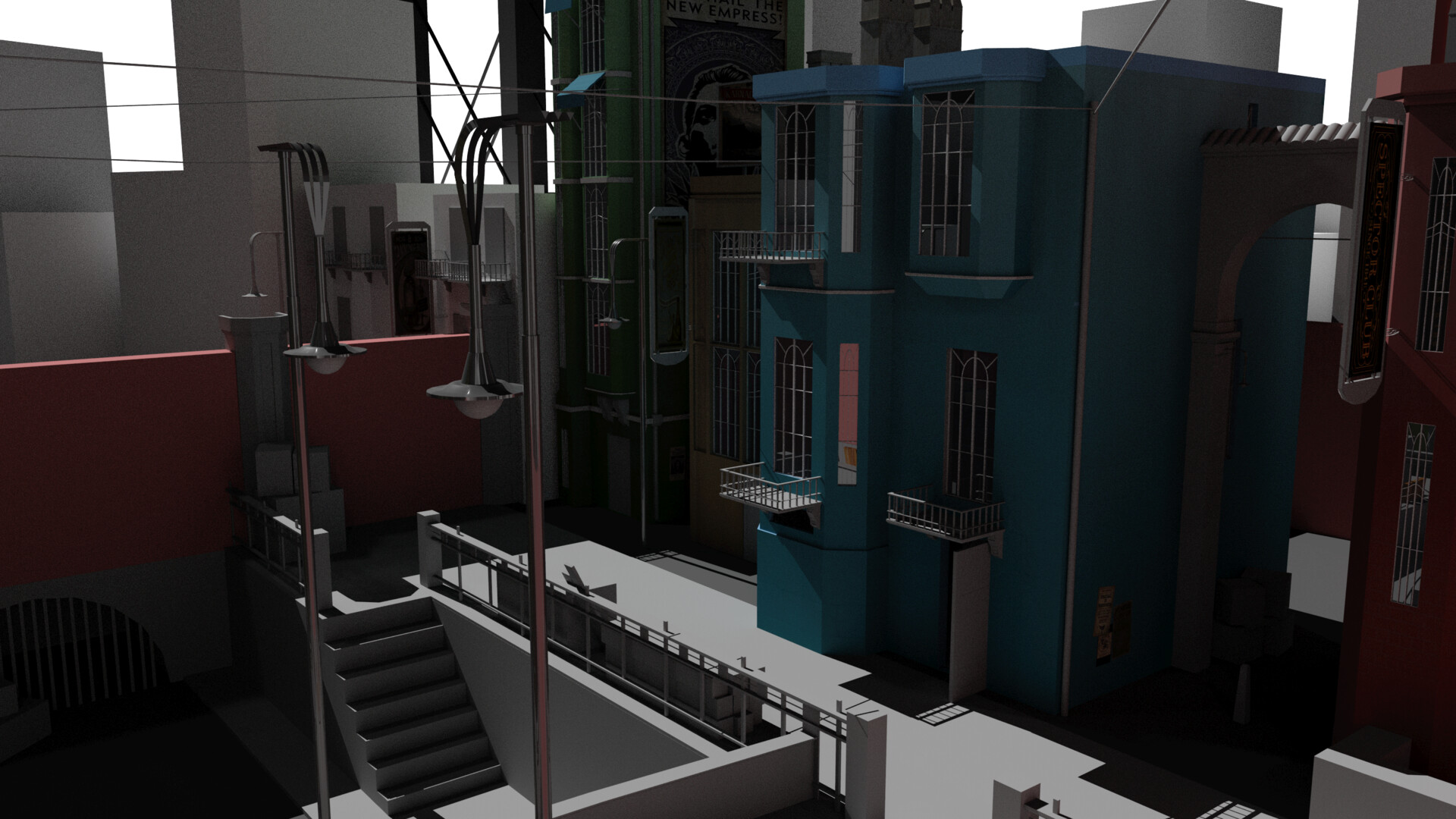 ArtStation - Dishonored FPS Map - First person shooter environment (Uni)