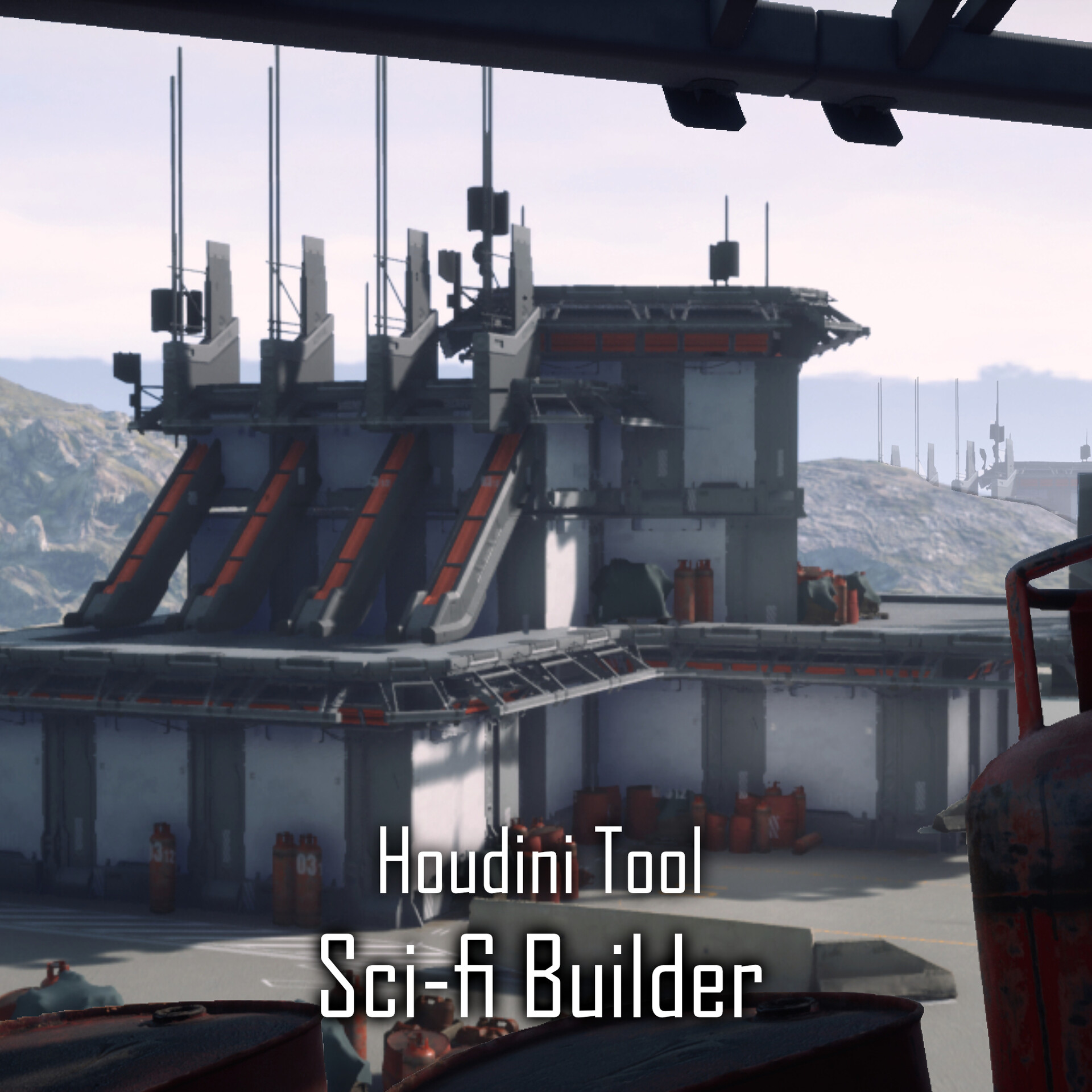ArtStation - Sci-fi Builder V1 with Houdini