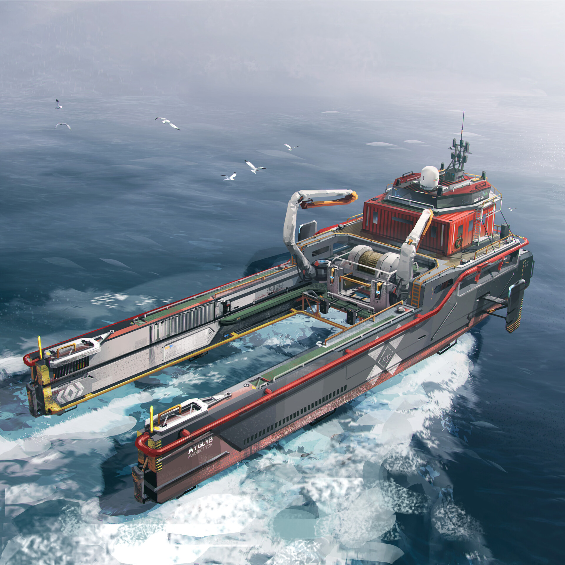 ArtStation - Hoverbarge loader