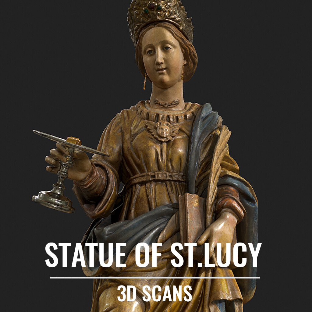 ArtStation - Wooden Statue of Saint Lucy - Italy 1587 - Realtime Model