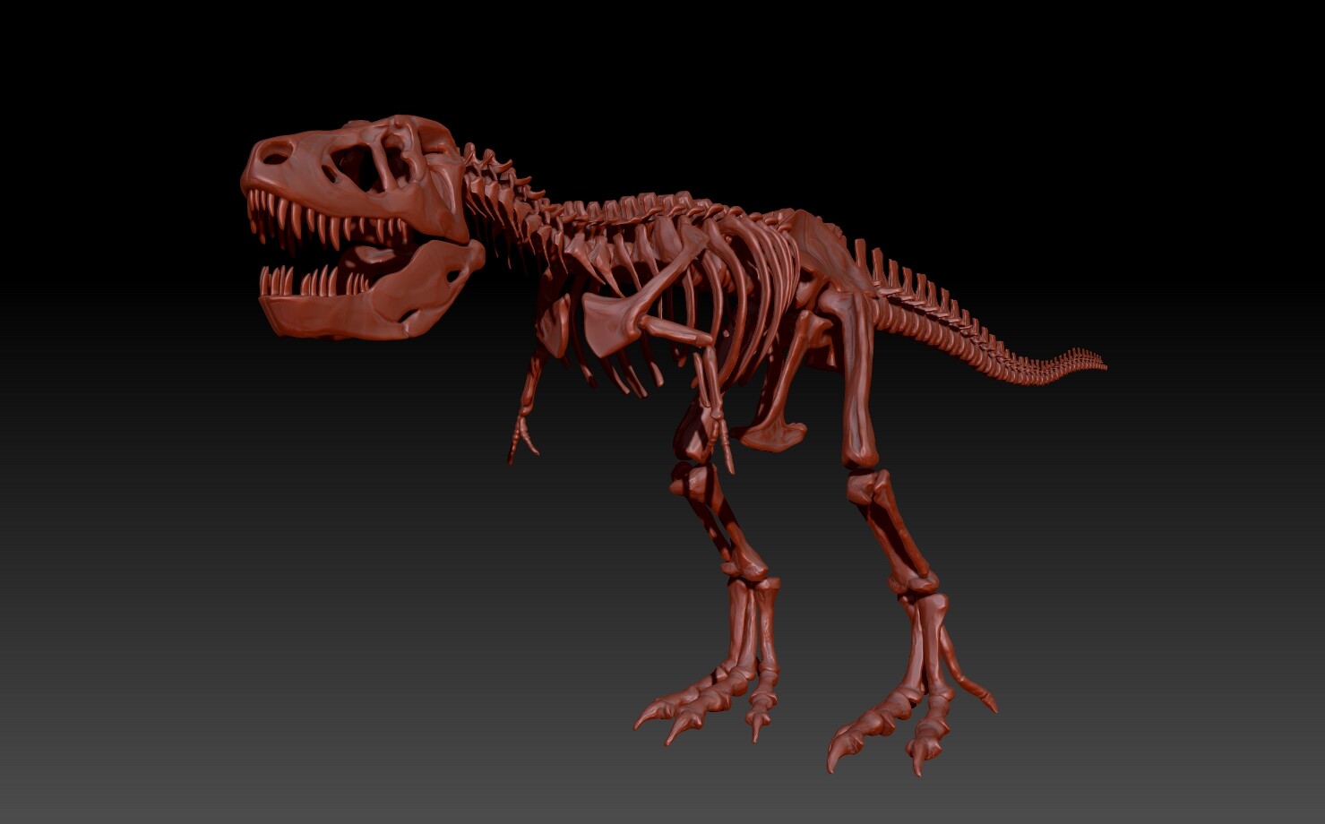 ArtStation - Work In Progress - Making a T-Rex Skeleton for Bigger Project