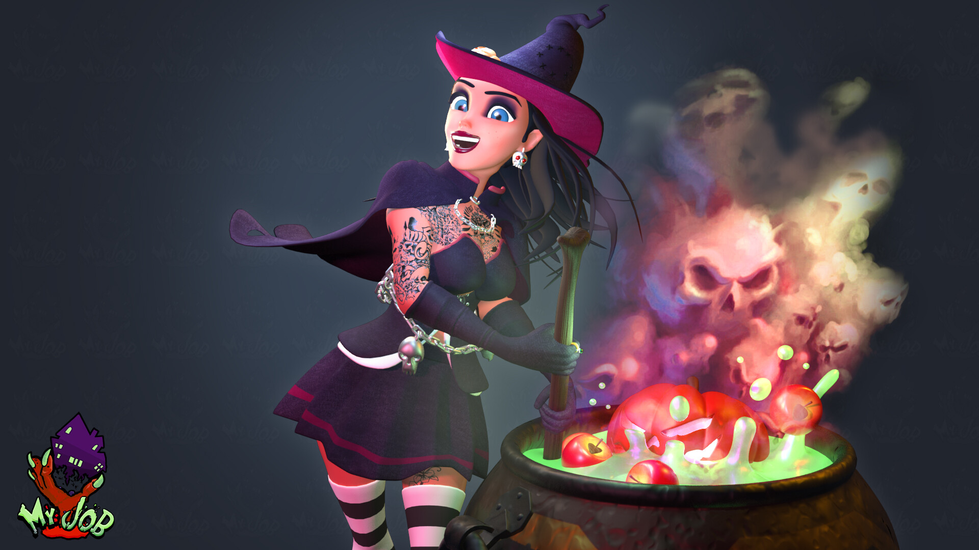 ArtStation - My Job- Witch Character Cartoon 3D.