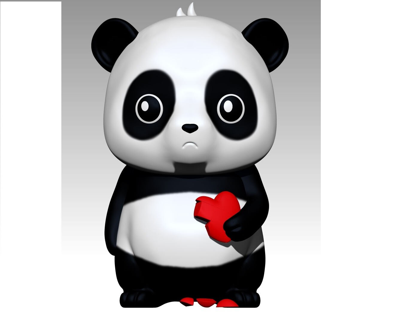 ArtStation - Panda with broken heart