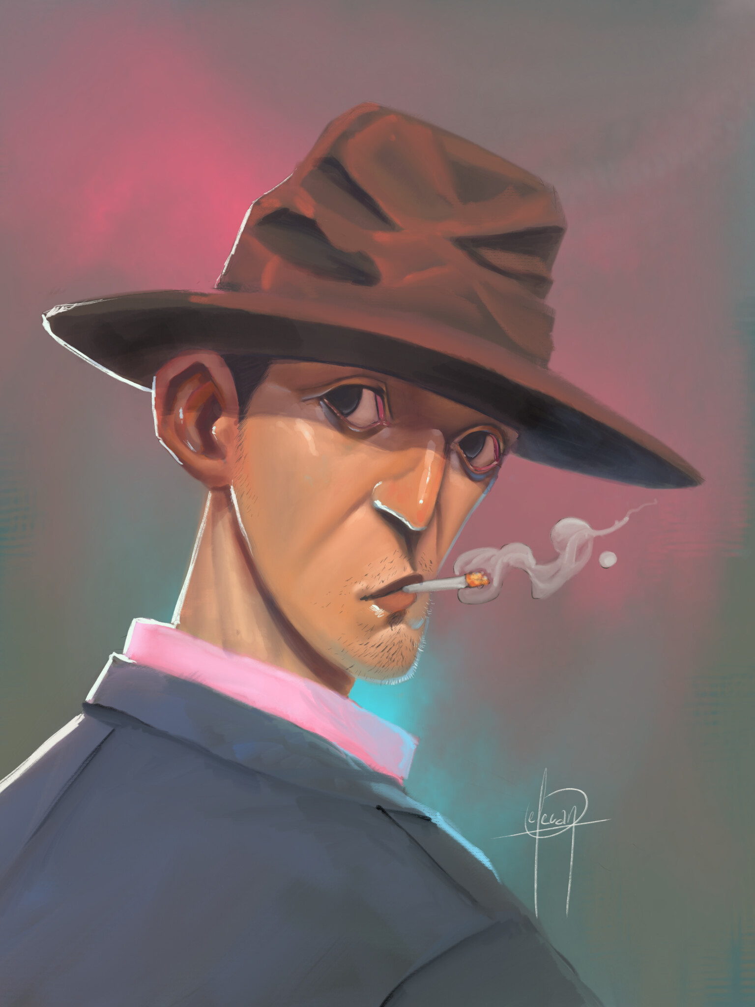 ArtStation - Man with hat