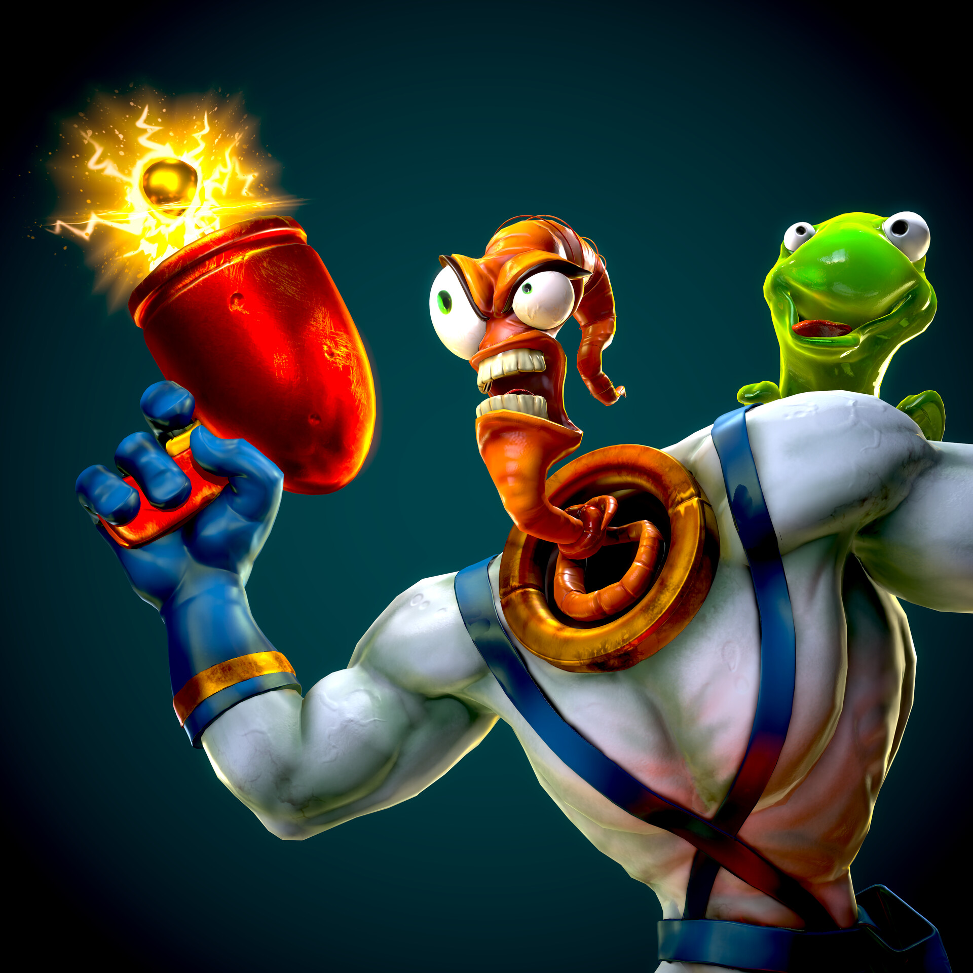 ArtStation - Earth Worm Jim (personal project)