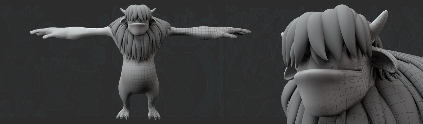 ArtStation - Cartoon Monster Basemesh