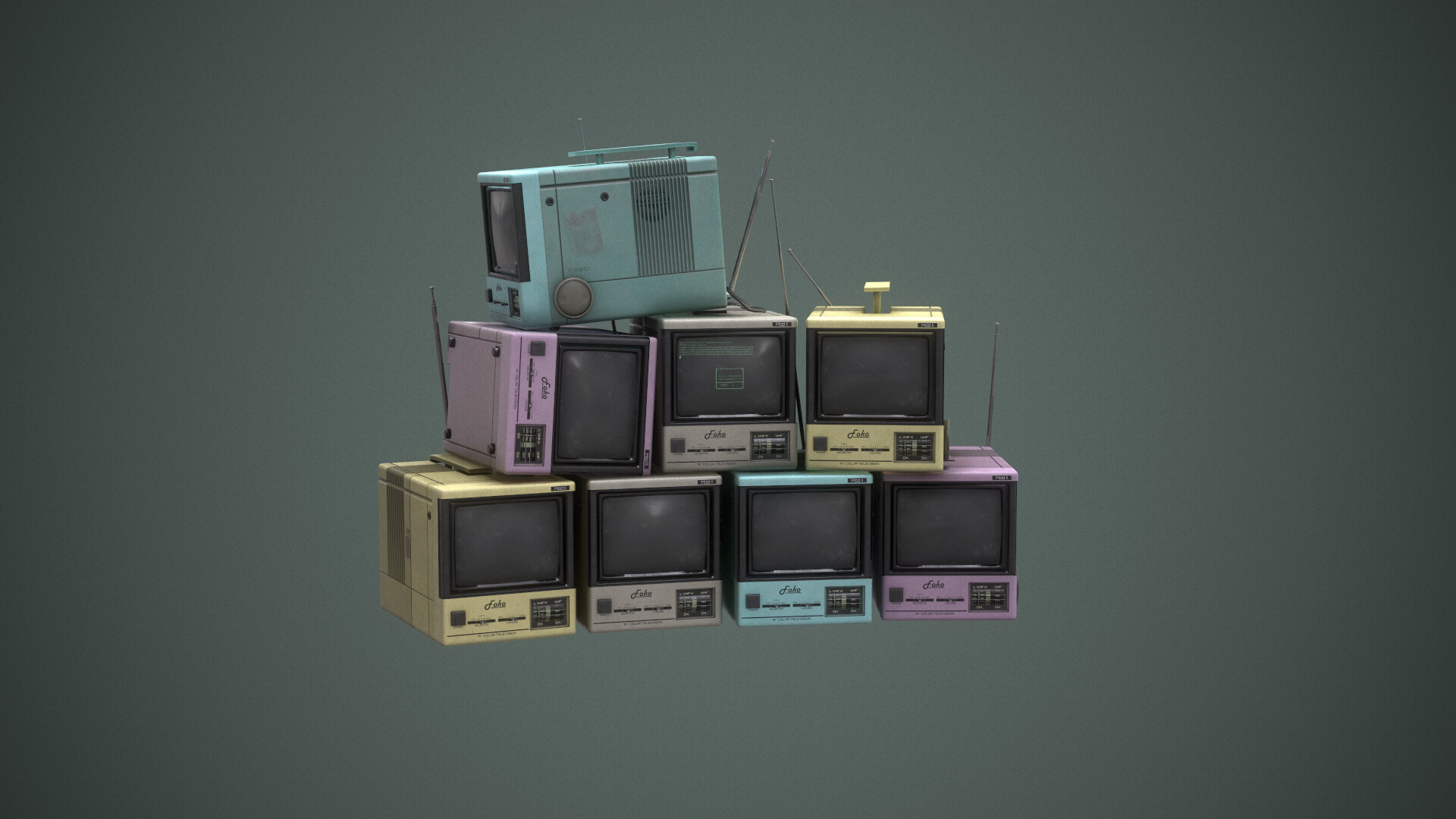 ArtStation - 80s Portable TV