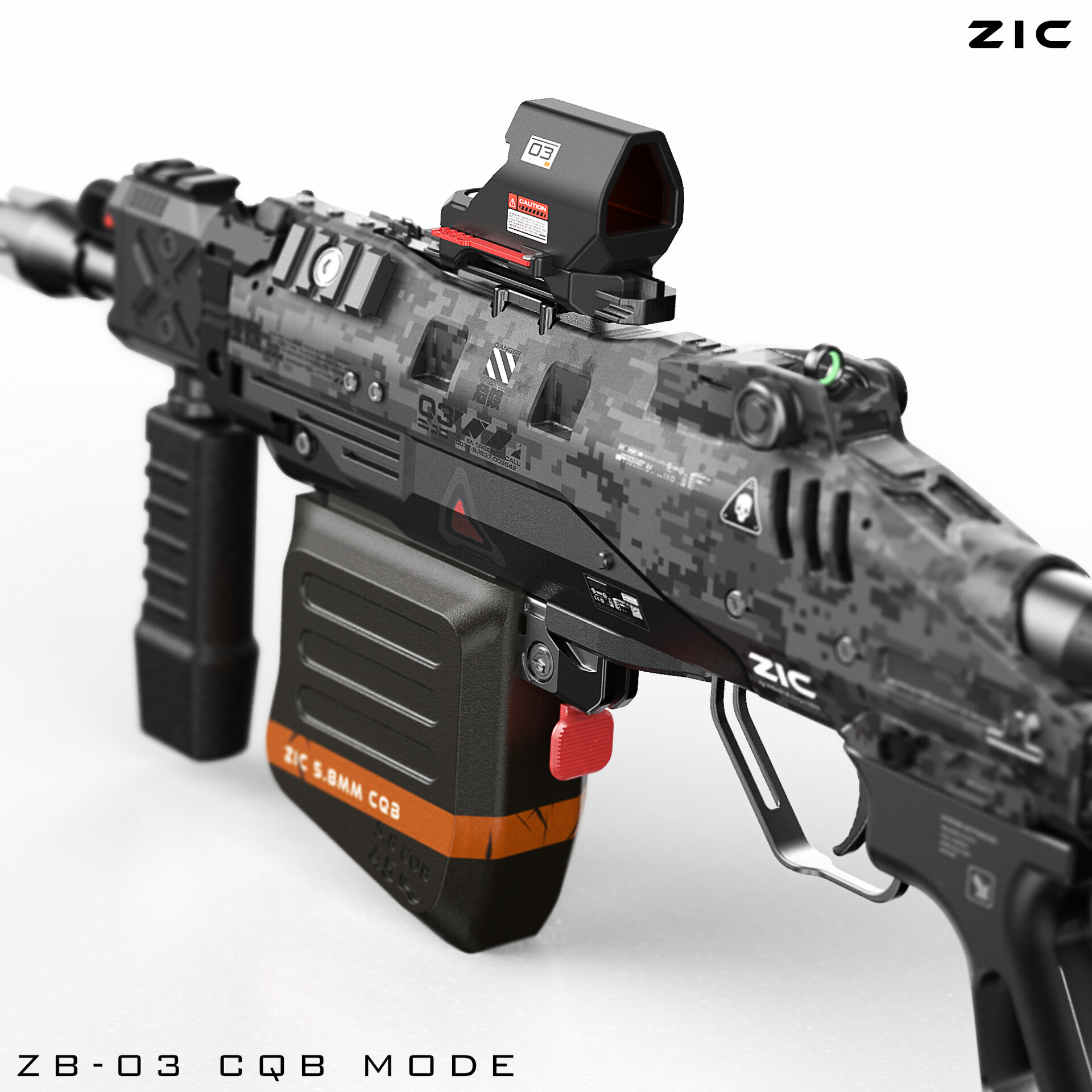 ArtStation - ZB-03 Modular rifle CQB