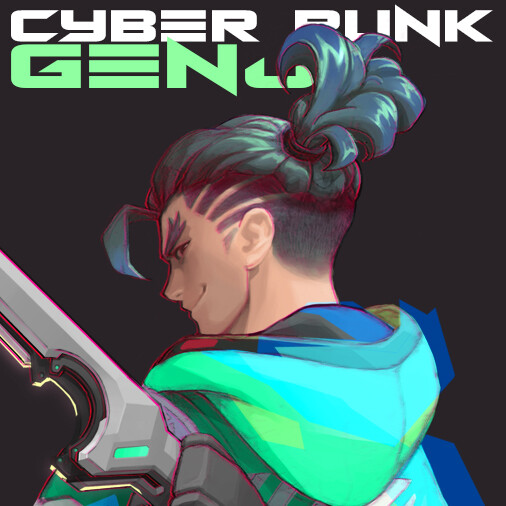 ArtStation - Cyber punk Genji