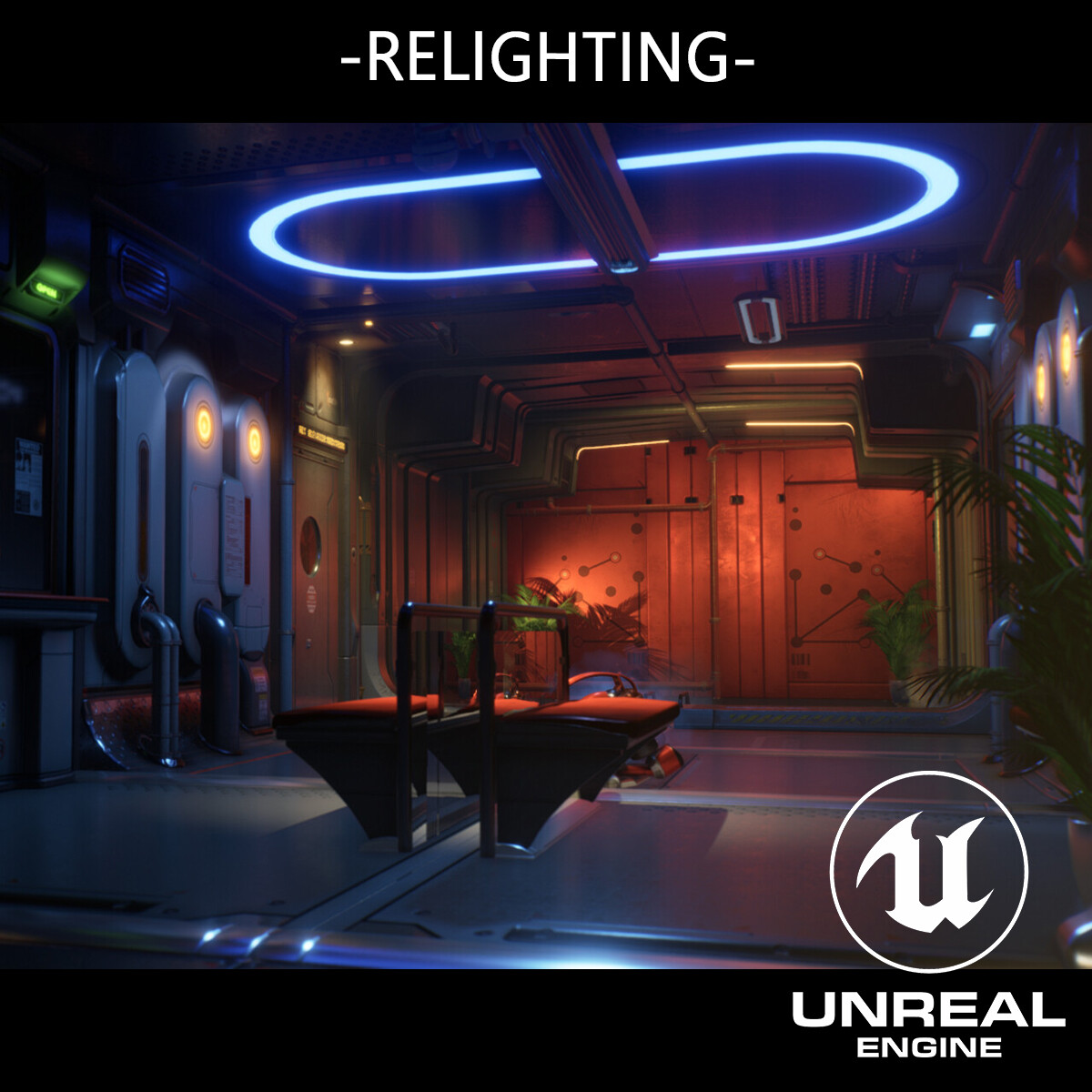 ArtStation - Relighting: "Sci-Fi HallWay".