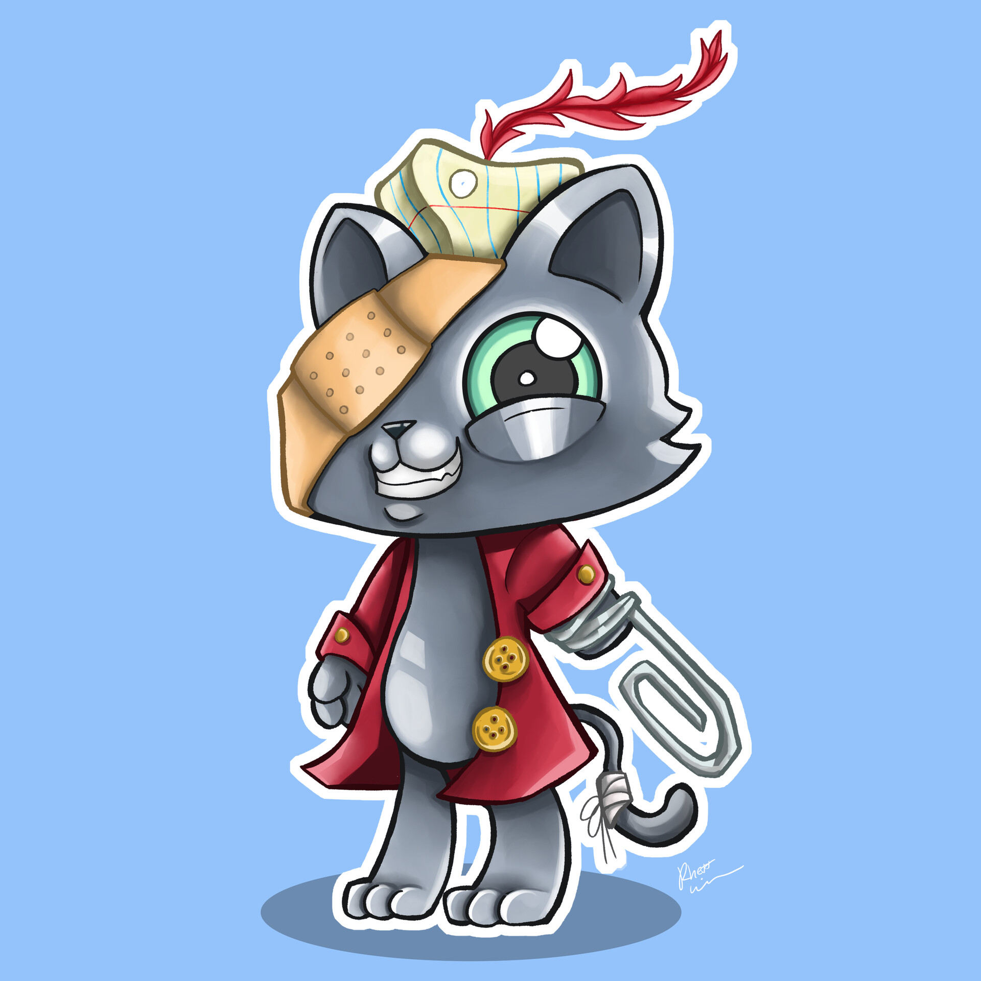 ArtStation - Captain Clippy the Cat Artwork Collection