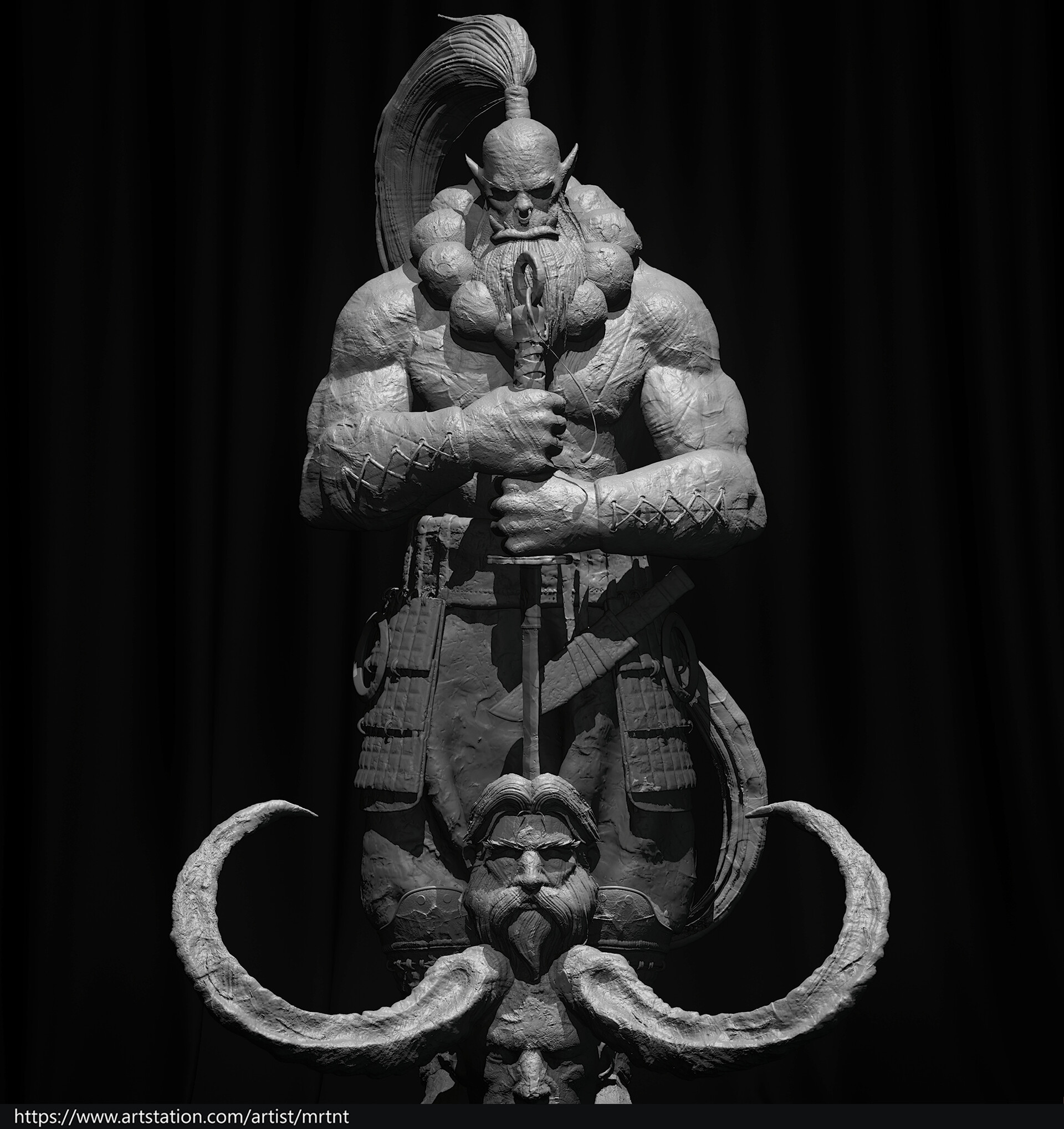 ArtStation - Samuro, The Blademaster - 3D Sculpt