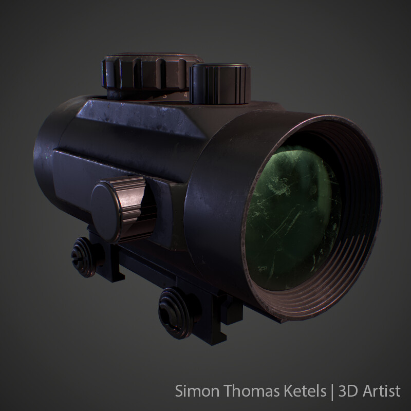 ArtStation - Red Dot Sight 1X45
