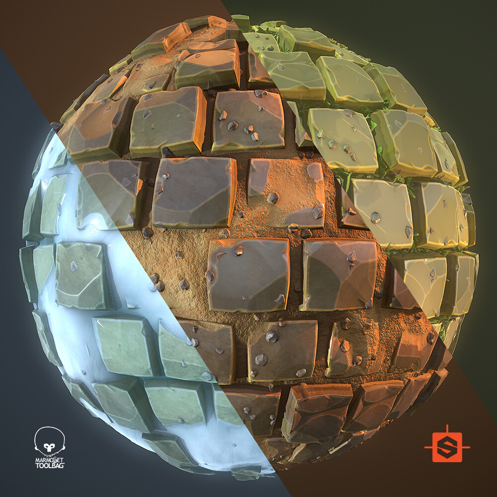 ArtStation - Stylized Cobblestone