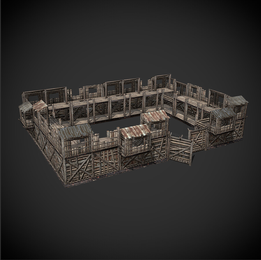 ArtStation - Modular Wooden Fortification