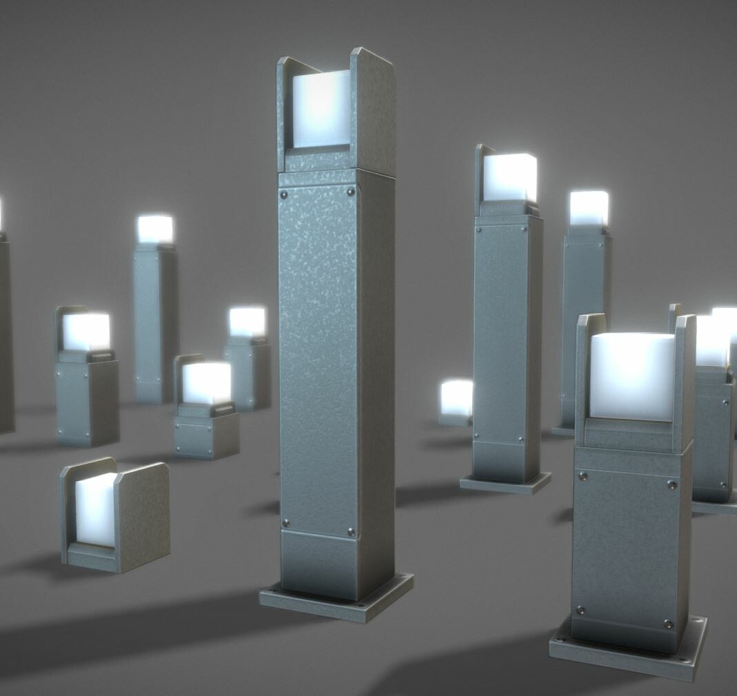 ArtStation - Street-Light (8) Light-Bollard Basic Version