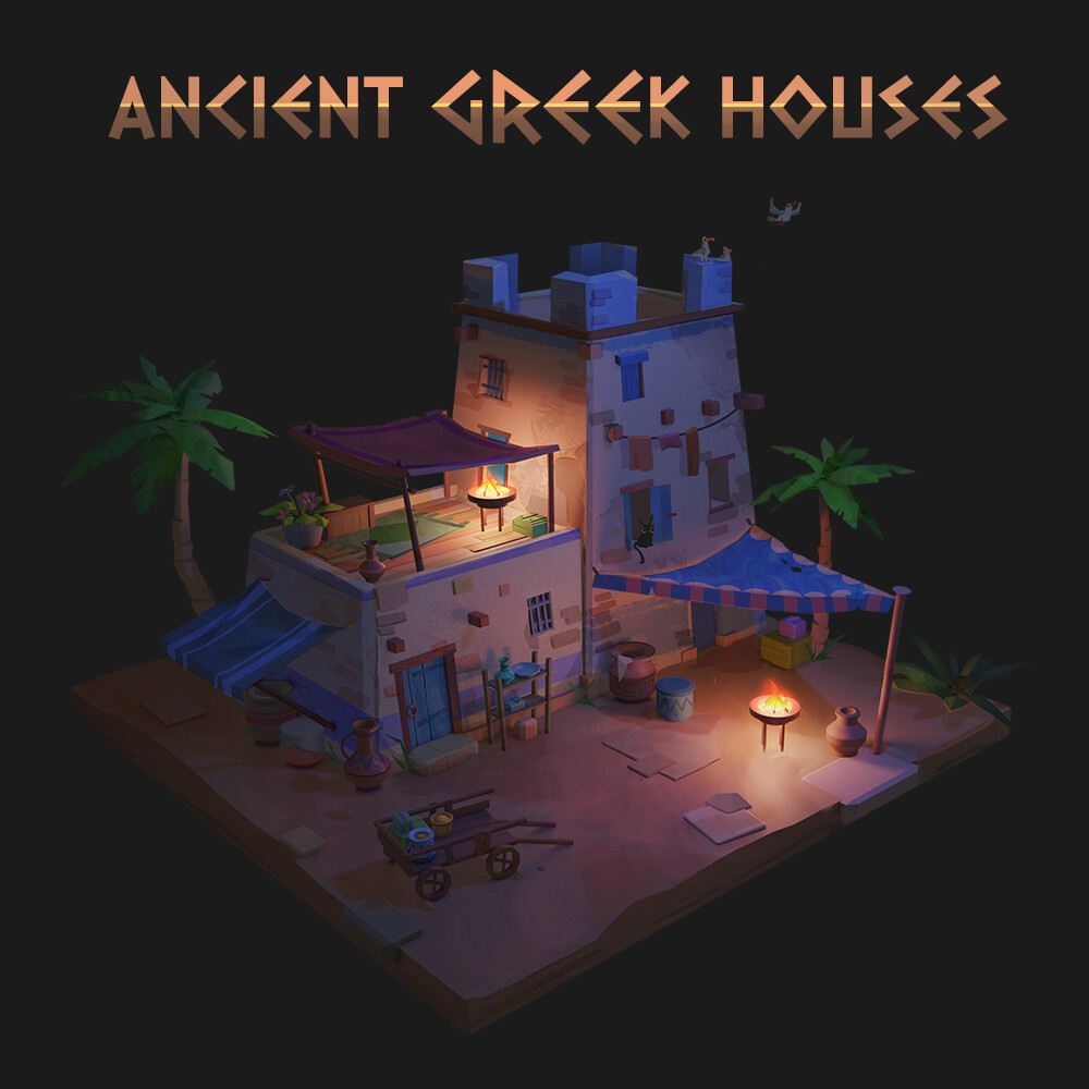 ArtStation - Ancient greek houses