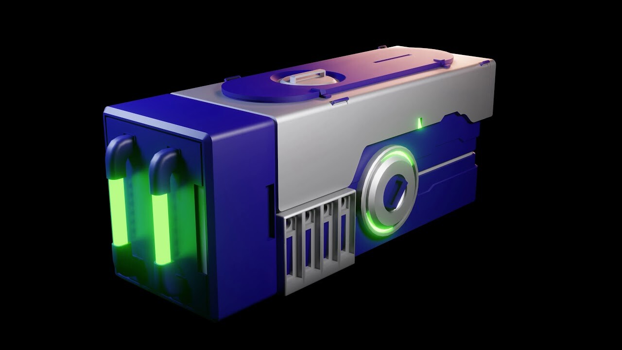 ArtStation - Sci - Fi Box | Blender Model | Hard Surface Crate