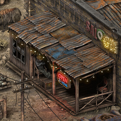 ArtStation - Fallout New Vegas isometric concept