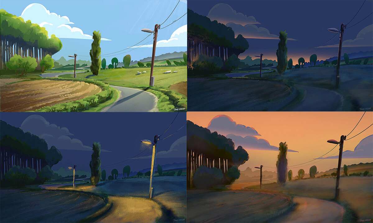 ArtStation - Summer Color Keys