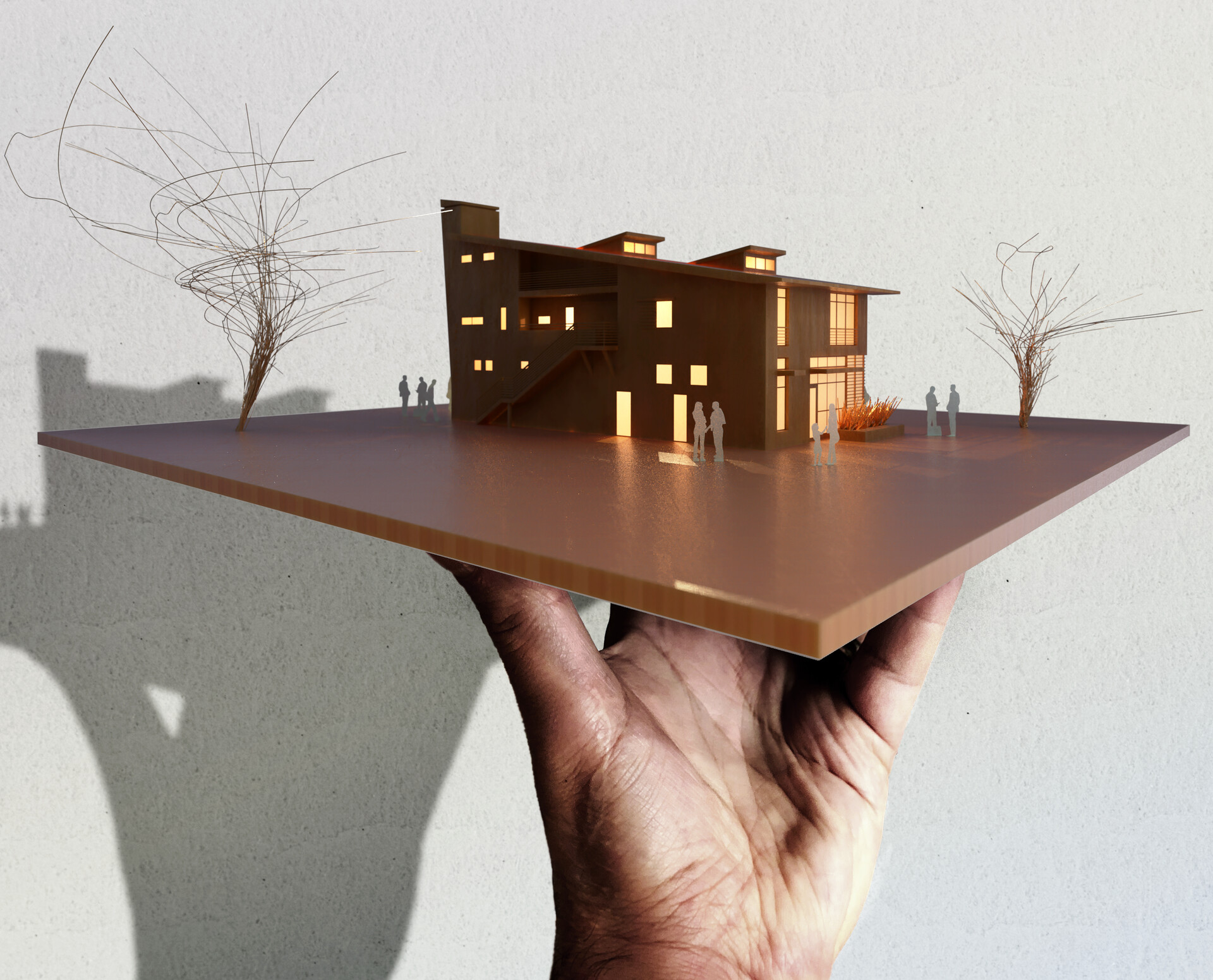 ArtStation - Recent Arch-vis massing material work