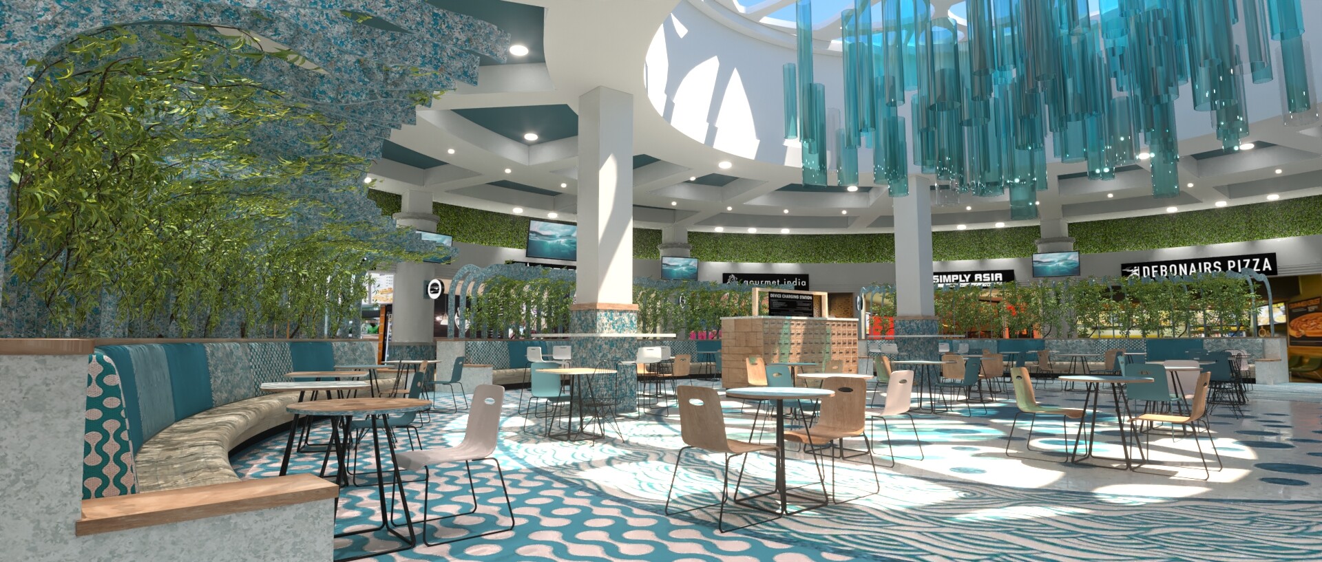 ArtStation - Food Court Conceptual Renders