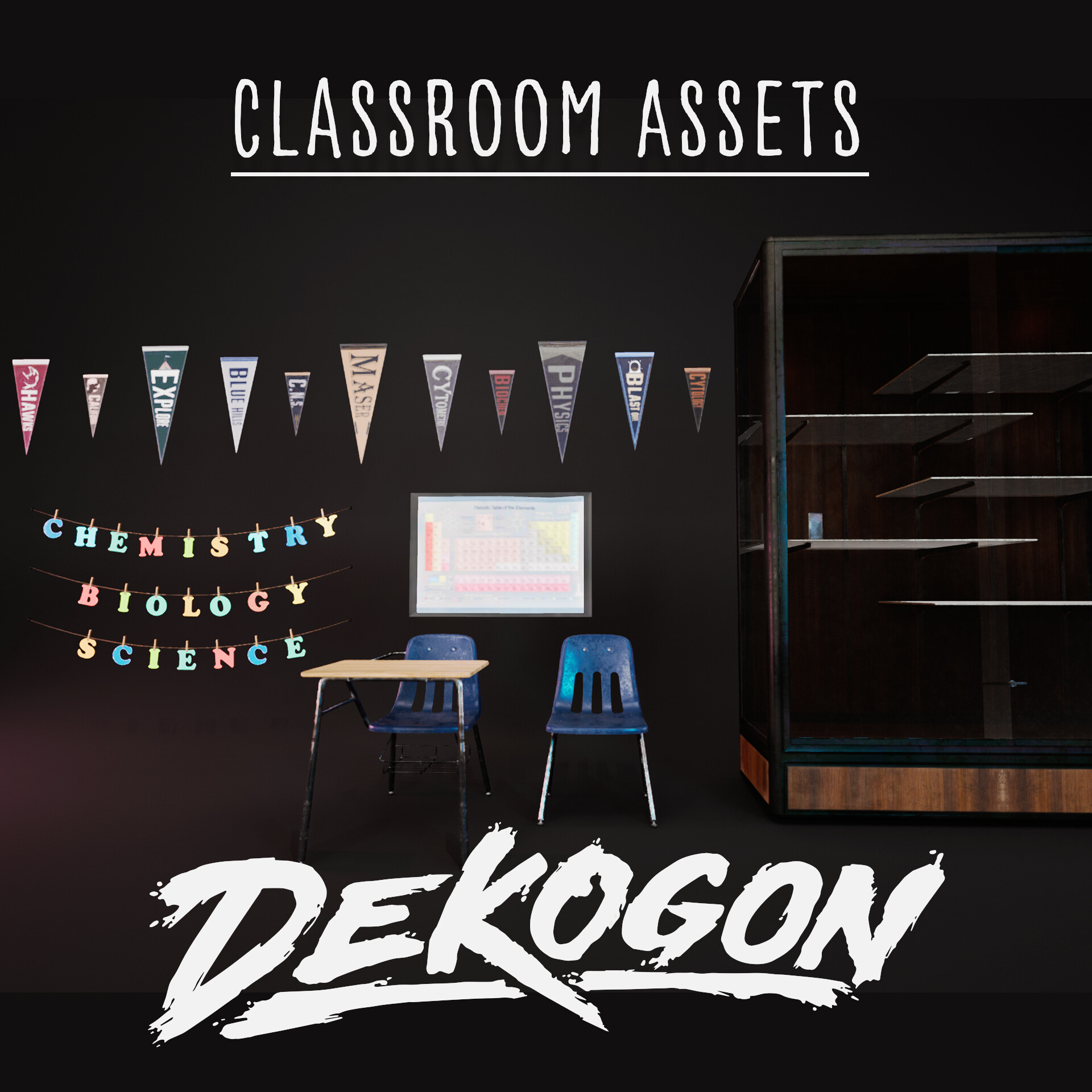 ArtStation - Dekogon-Classroom Assets
