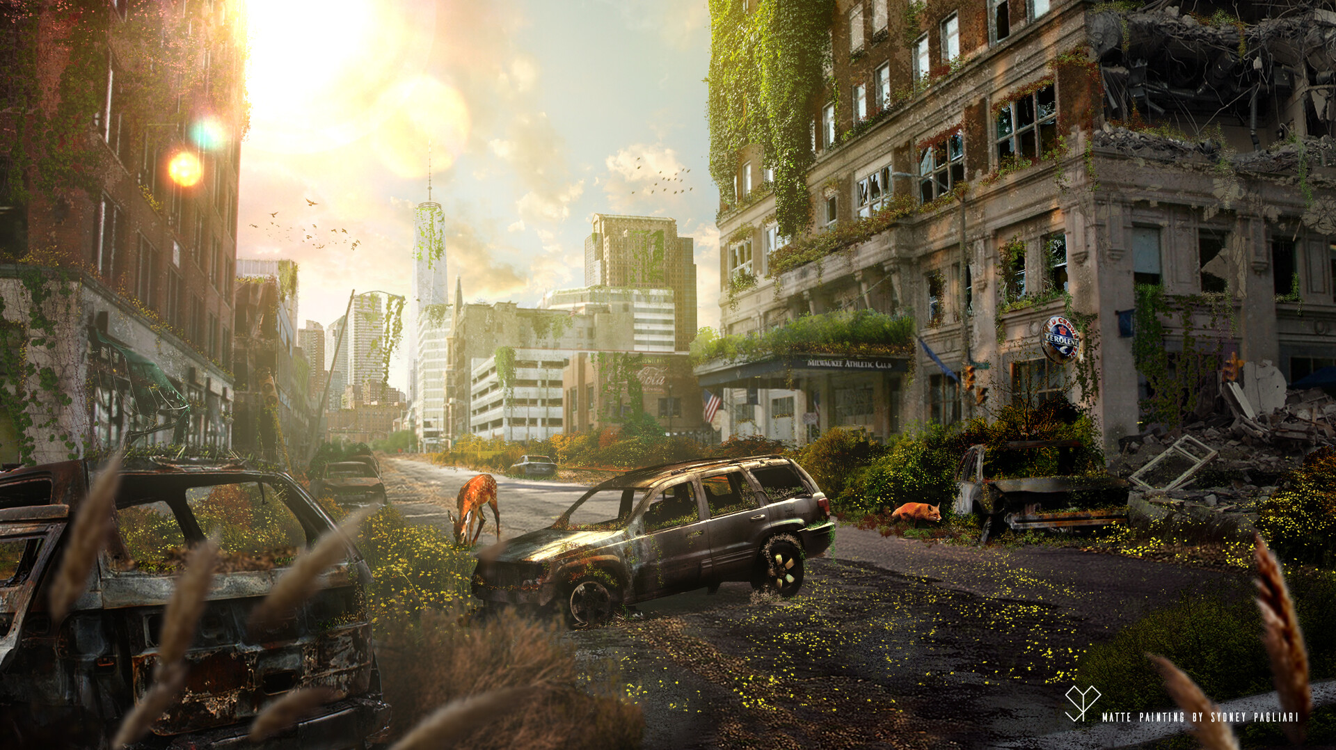 ArtStation - Matte Painting Process - Architectural destruction ...