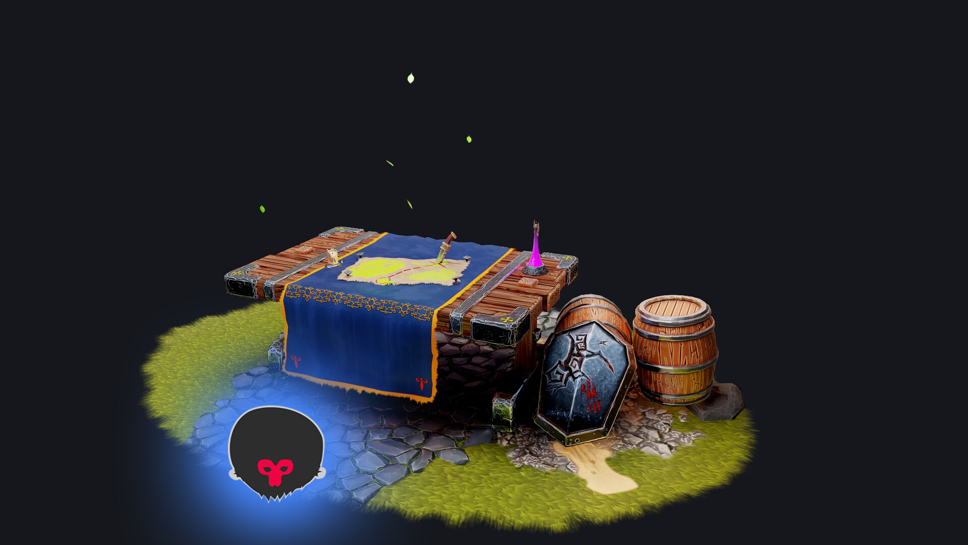 ArtStation - Stylized Medieval Table.