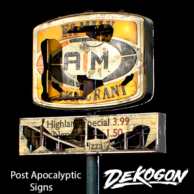 ArtStation - Dekogon Post Apocalyptic Sign