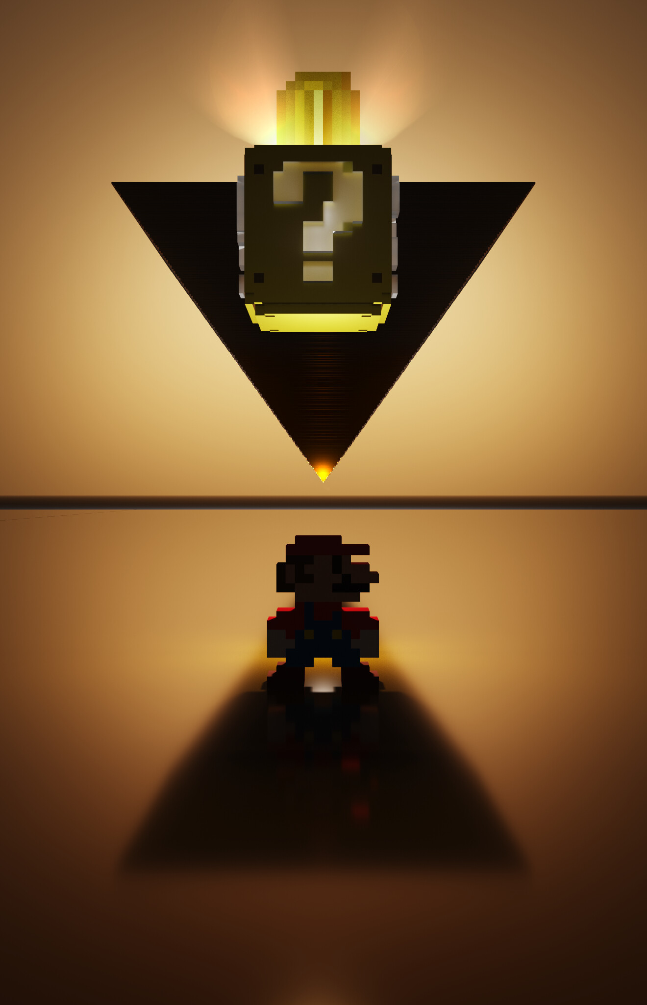 ArtStation - Mario & the Inverted Pyramid of Wealth | Magicavoxel